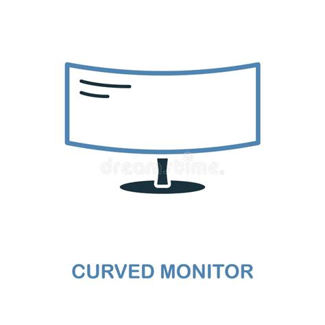 Curved Monitor Icon In Two Colors Simple Element Symbol Curved