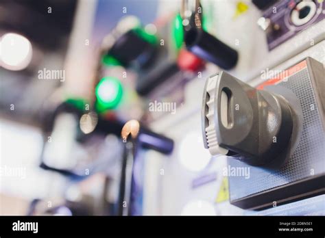 Key Switch Select Mode Buttons And Display On Control Panel Stock Photo Alamy