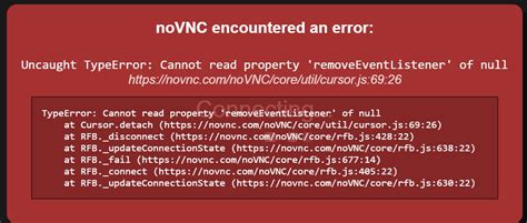 Connecting Error Issue Novnc Novnc Github