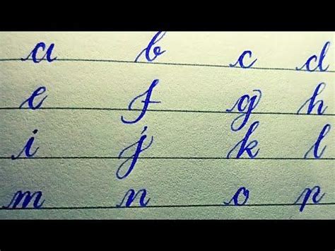 How To Learn Cursive Handwriting Small Letters In Cursive Handwriting Tutorial For