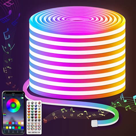 Lucienstar Neon Rope Lights 15M Flexible Led Rope Lights Control With
