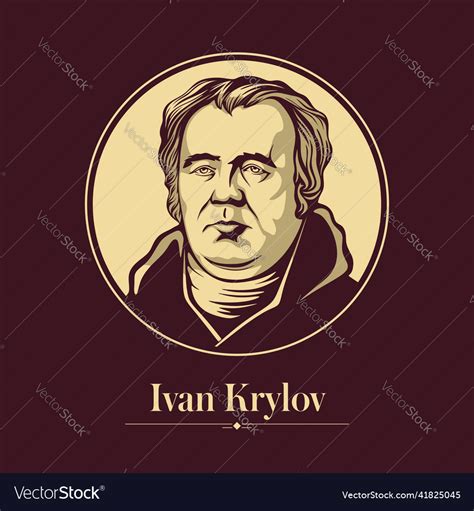 Ivan Krylov Is Russia Best Known Fabulist Vector Image