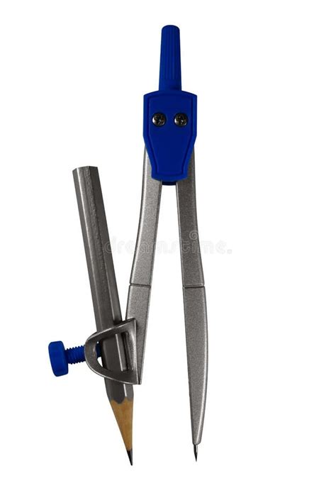 Drawing Compass Isolated Blue Stock Image Image Of Compas
