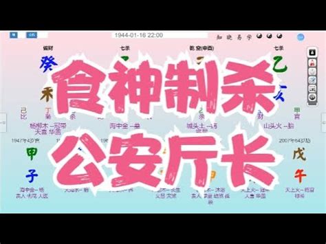 八字算命教学零基础入门案例分析命盤教學命理课程视频 食神制杀公安厅长 命理 运势 算命 八字入門 八字算命 八字案例 八字教程