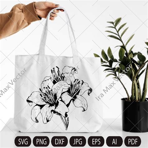 Lily Flower Svg Lily Svg Bundle Lily Set Svg Hand Drawn L Inspire