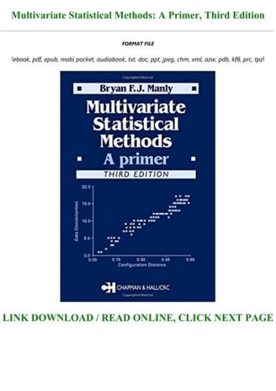 Download Pdf Multivariate Statistical Methods A Primer Third