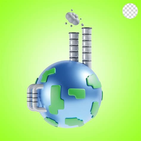 Premium Psd Polution 3d Icon Illustration