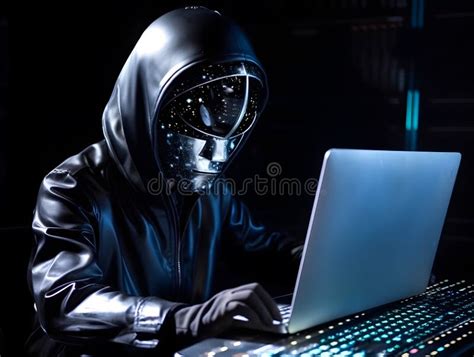 Anonymous Robot Hacker Concept Of Hacking Cybersecurity Cybercrime Cyberattack Dark Web Etc