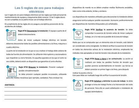 14 protección industrial Las 5 reglas de oro para trabajos