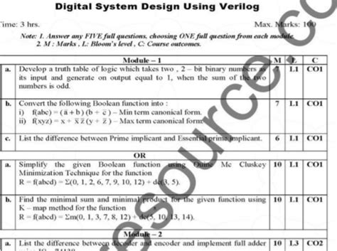 Module 1 Questions A Develop A Truth Table For A Logic Circuit That Ta