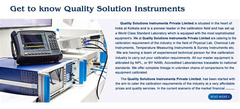 Quality Solution Instruments Private Limited Calibration Requirement