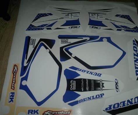 Kit déco Yamaha YZ YZF Blanc Bleu Kitdeco moto fr