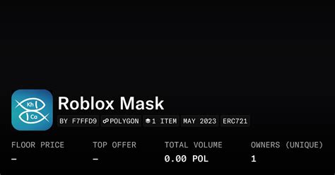 Roblox Mask Collection Opensea