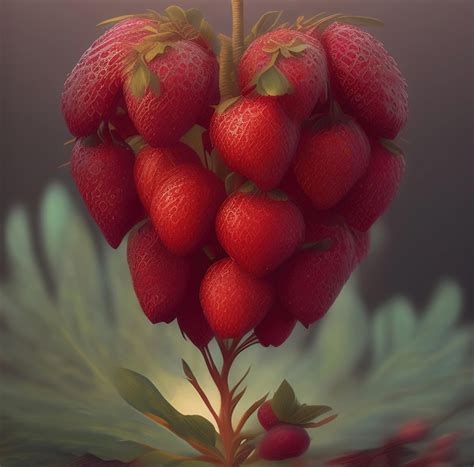 Premium Ai Image Generative Ai Fantasy Strawberry Tree
