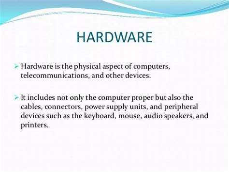 essential of computer hardware and software ppt
