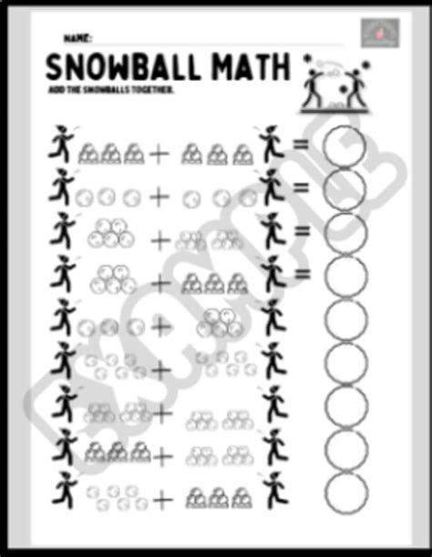 Math Worksheets 2nd Grade Winter Sub Activity Addition Subtraction