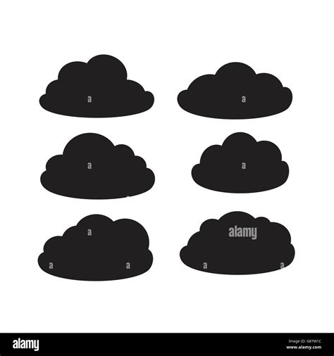 Set Of Dark Clouds Stock Vector Image And Art Alamy