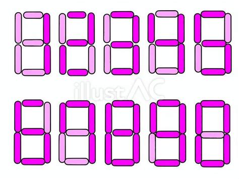 デジタルっぽい数字イラスト No 24743687｜無料イラスト・フリー素材なら「イラストac」