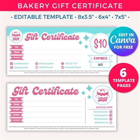 Bakery T Certificate Cake Business T Certificate Templates