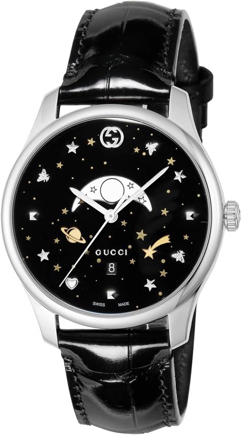 Amazon [グッチ] 腕時計 G Timeless Gタイムレス ブラック 文字盤 ステンレススチール サファイヤガラス クォーツ
