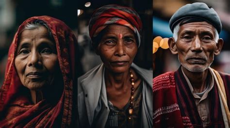 Premium AI Image Multi Ethnic People Of Different Age Looking At