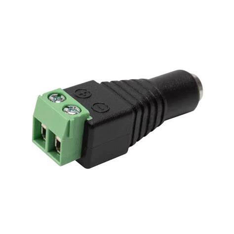 12v Dc Power Jack Adapter Connector To Av Screw Terminal Block For Led