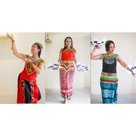 Jual Baju Dayak Kreasi Full Aksesoris Shopee Indonesia