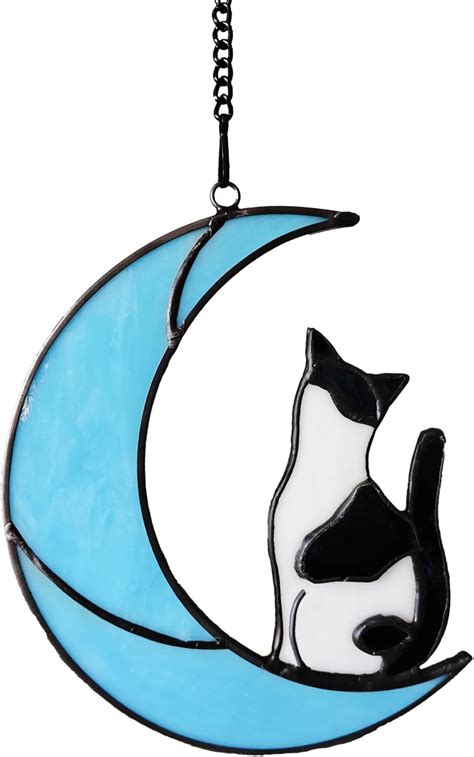 Peeking Cat Suncatcher Car Window Accessories Cat Stained