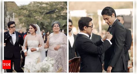 Aamir Khan Wipes His Tears As He Walks Ira Khan Down The Aisle Fixes