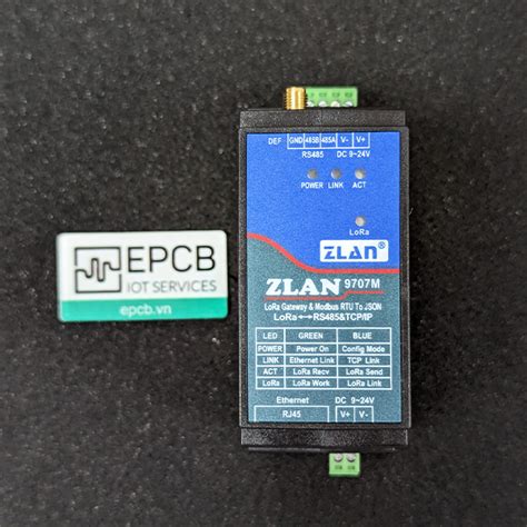 Bộ chuyển đổi Lora sang RS485 Ethernet ZLAN9707M