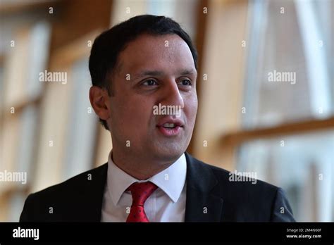 Edinburgh Scotland Uk 22 December 2022 Anas Sarwar Msp At The