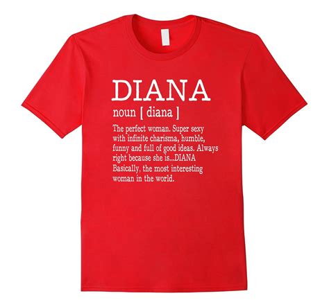 Adult Definition First Name Diana Ladies T Shirt Funny Art Artvinatee