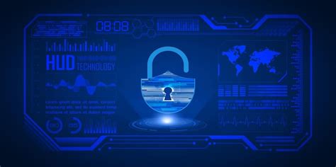 Premium Vector Hud Padlock Security