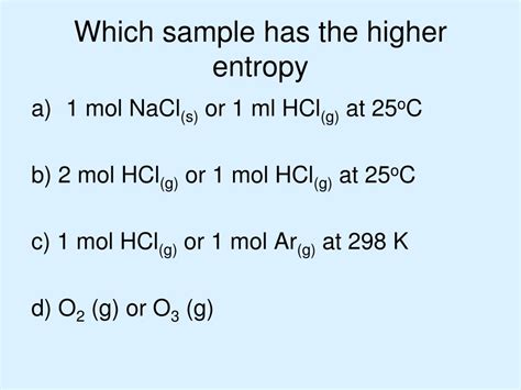 PPT Chapter 19 Entropy And Free Energy PowerPoint Presentation Free