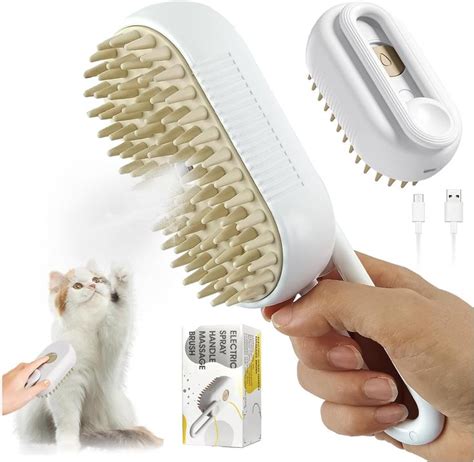 Steamy Cat Brush 3 In1 Cat Steamy Brush Cat Steam Brush Rechargeable