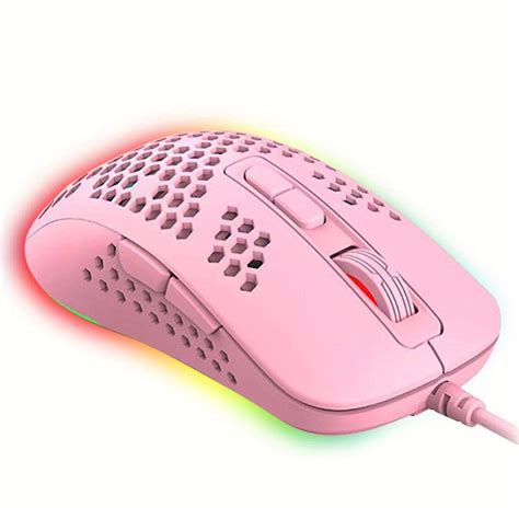Kuiyn 383 Ultralight Honeycomb Shell Wired Optical Gaming Mouse Rgb Backlit For Win10 Xbox Ps4