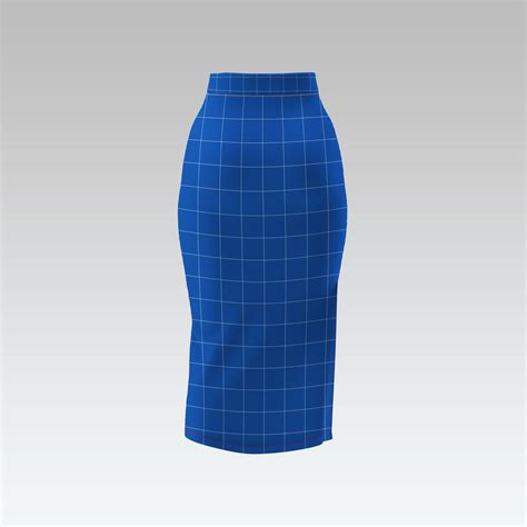 Ladies High Waisted Split Hem Skirt Smart Mockup Apparelsmartmockup