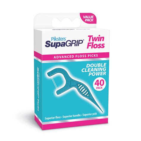 Supagrip Twin Floss Picks 40pk Erskine Dental Trusted Dental Brands And Products