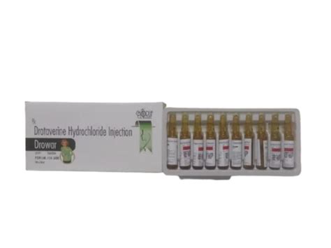 Antispasmodic Injection Drotaverine Hydrochloride 40 Mg Drowar