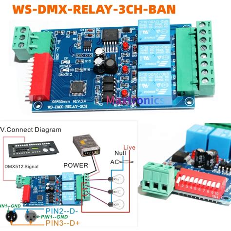 New 3ch Relay Controller Dmx 512 Decoder Ws Dmx Relay 3ch Ban Relay Switch For Rgb Led Strip