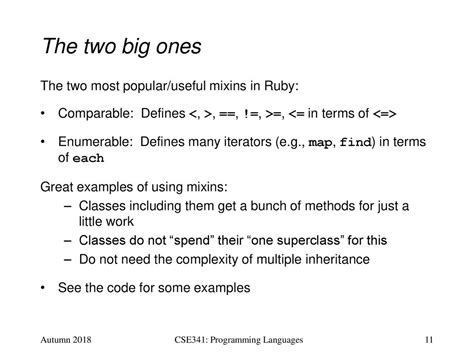 Cse Programming Languages Lecture Multiple Inheritance Mixins