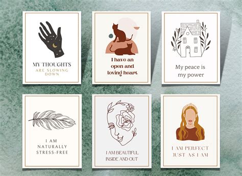 Boho Affirmation Cards Positive Affirmation Affirmation Etsy