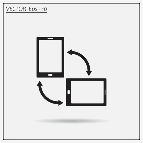 Premium Vector Rotate Smartphone Or Cellular Phone Or Tablet Icons In Vector