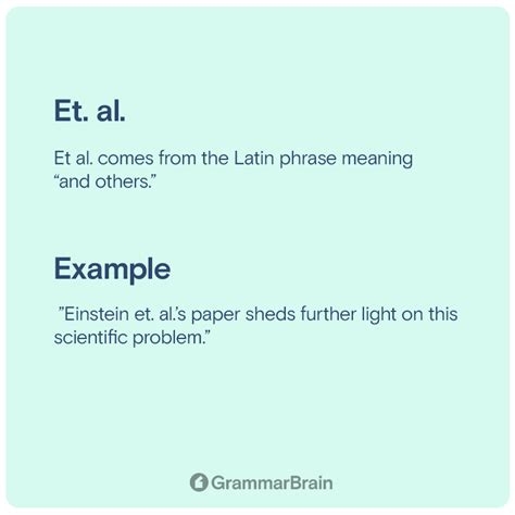 Understanding Et Al Differences Uses Examples Common Mistakes