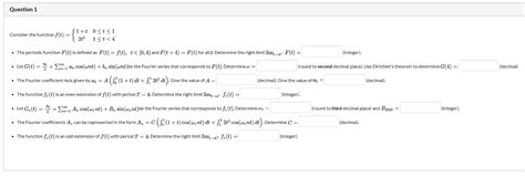 Solved Question Consider The Function F T T Chegg Com