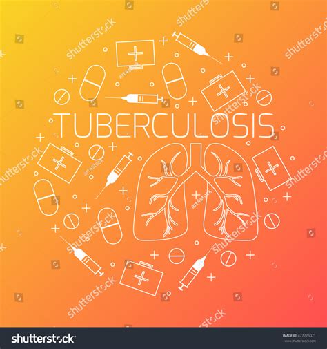 Tuberculosis Linear Icon Set Treatment Symbols Stock Illustration 477775021