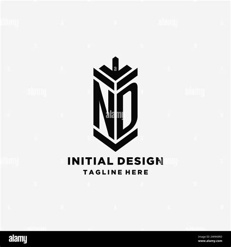 Initials Nd Shield Logo Design Creative Monogram Logo Inspiration