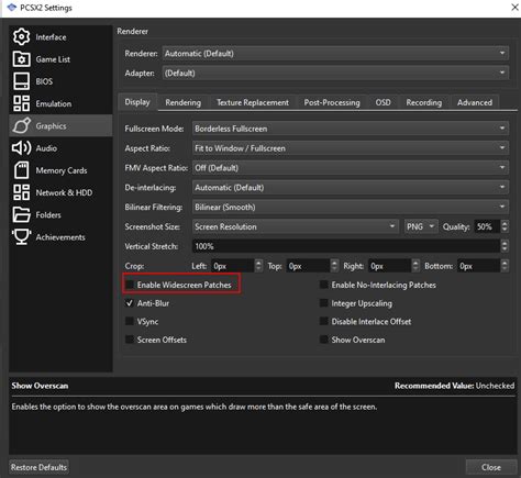 How To Disable Widescreen Patches