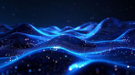 premium photo background of glowing particles with depth of field and