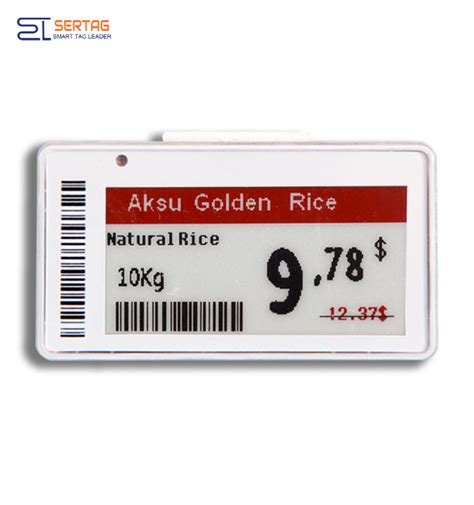 2 13inch Digital Price Tag E Ink Electronic Shelf Label With Black